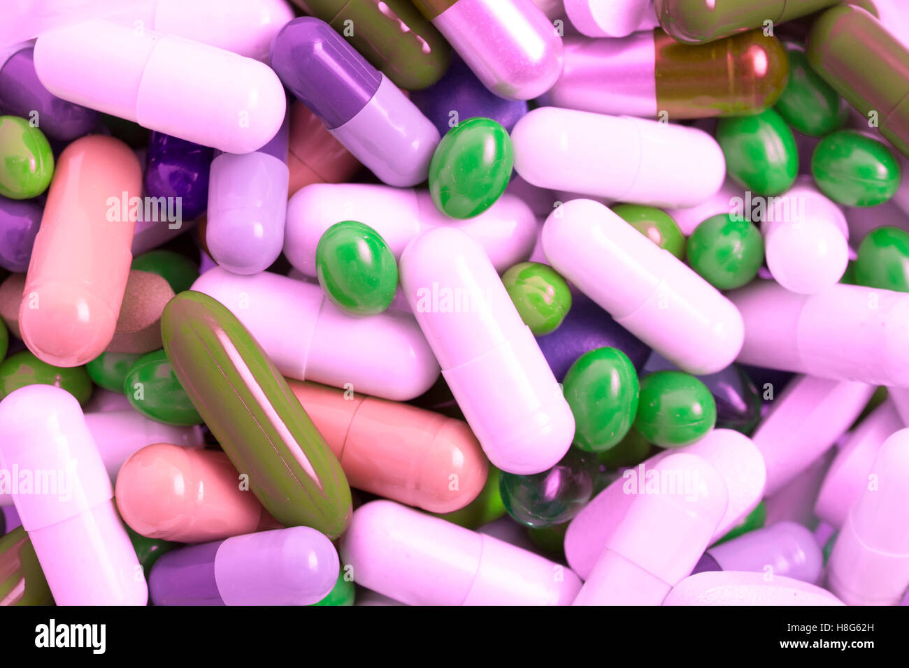 Set of capsules on white background. Studio Shot Stock Photo - Alamy