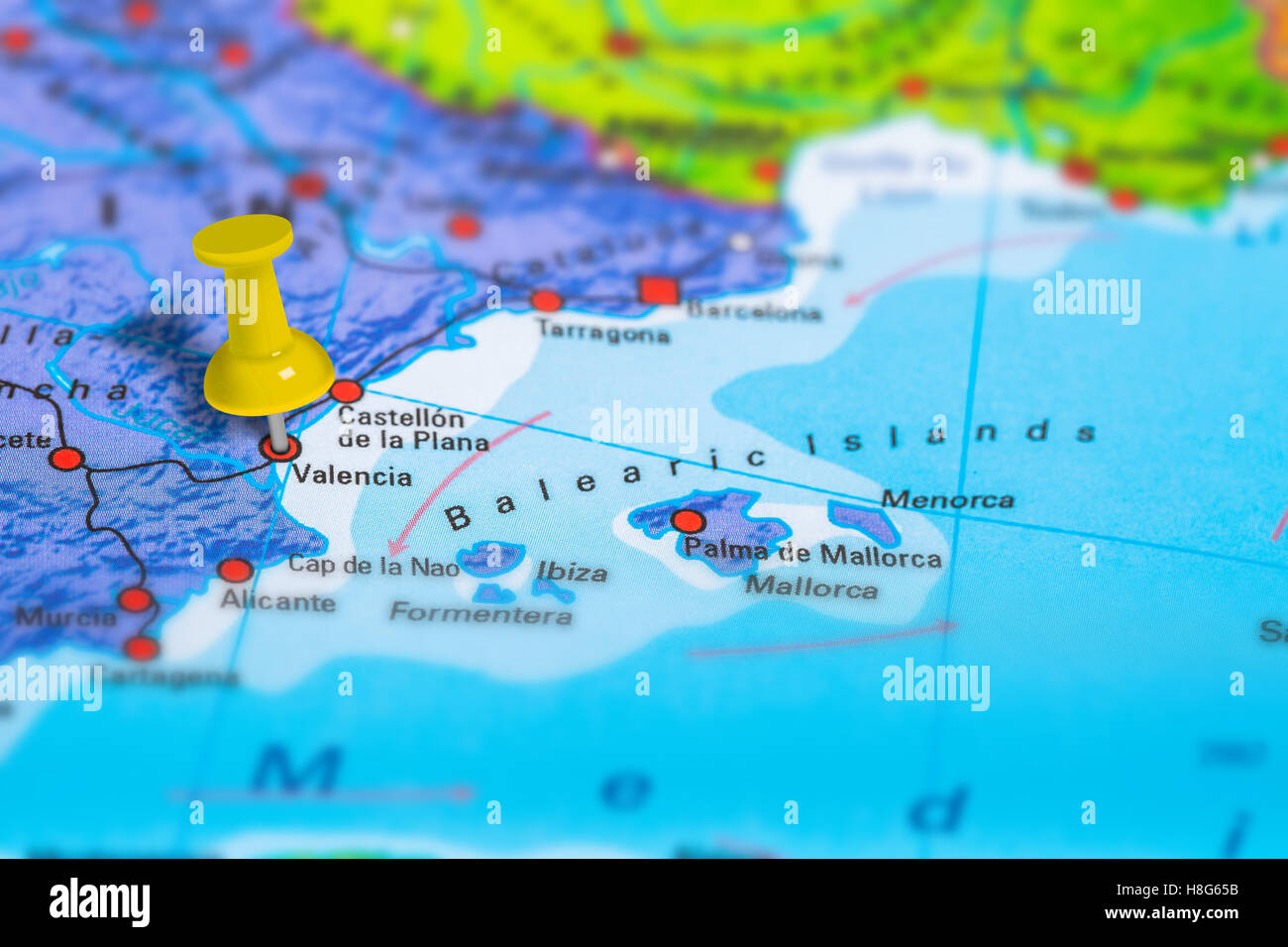 Valencia Spain map Stock Photo - Alamy