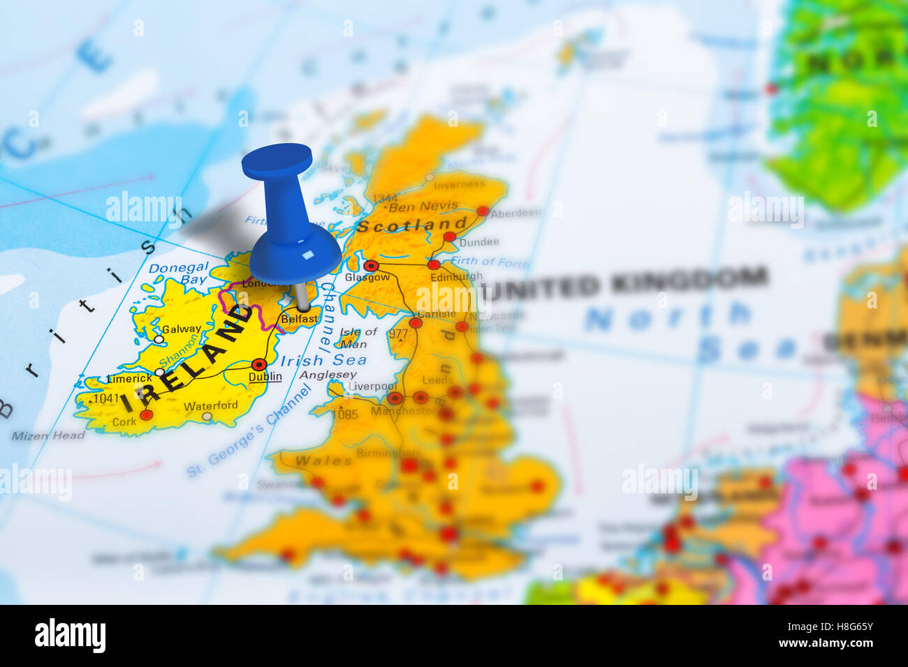 Belfast map hi-res stock photography and images - Alamy