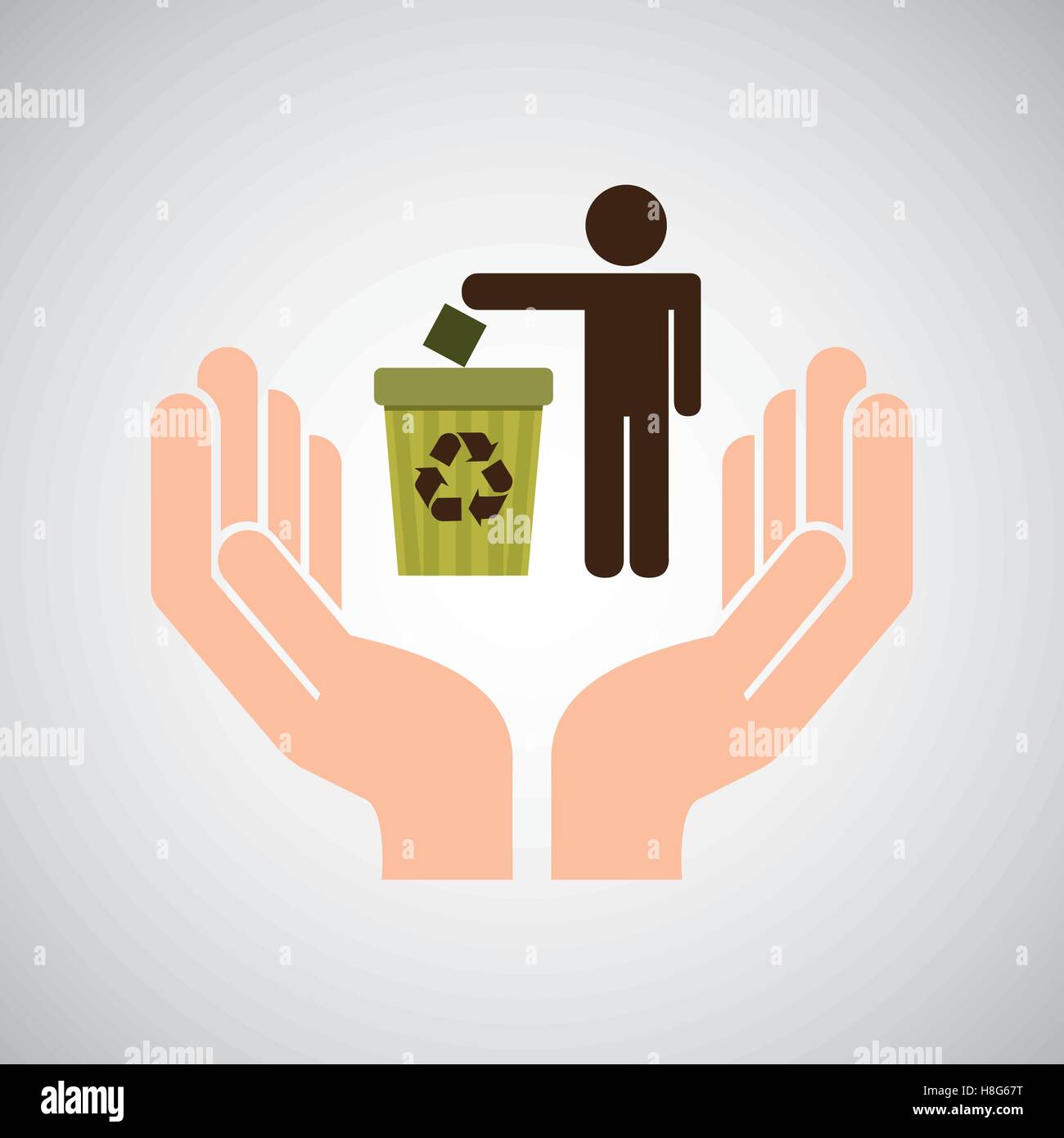 hands care environment recycle trash vector illustration eps 10 Stock ...