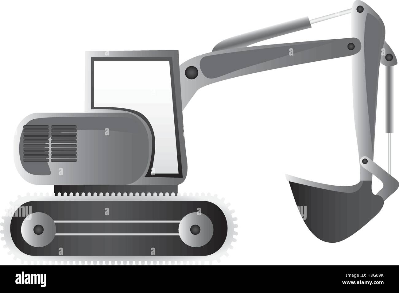 backhoe machine icon image vector illustration design Stock Vector ...