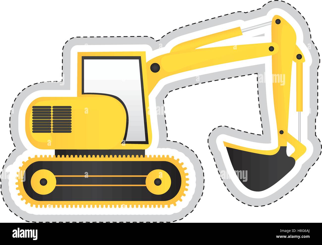 backhoe machine icon image vector illustration design Stock Vector ...