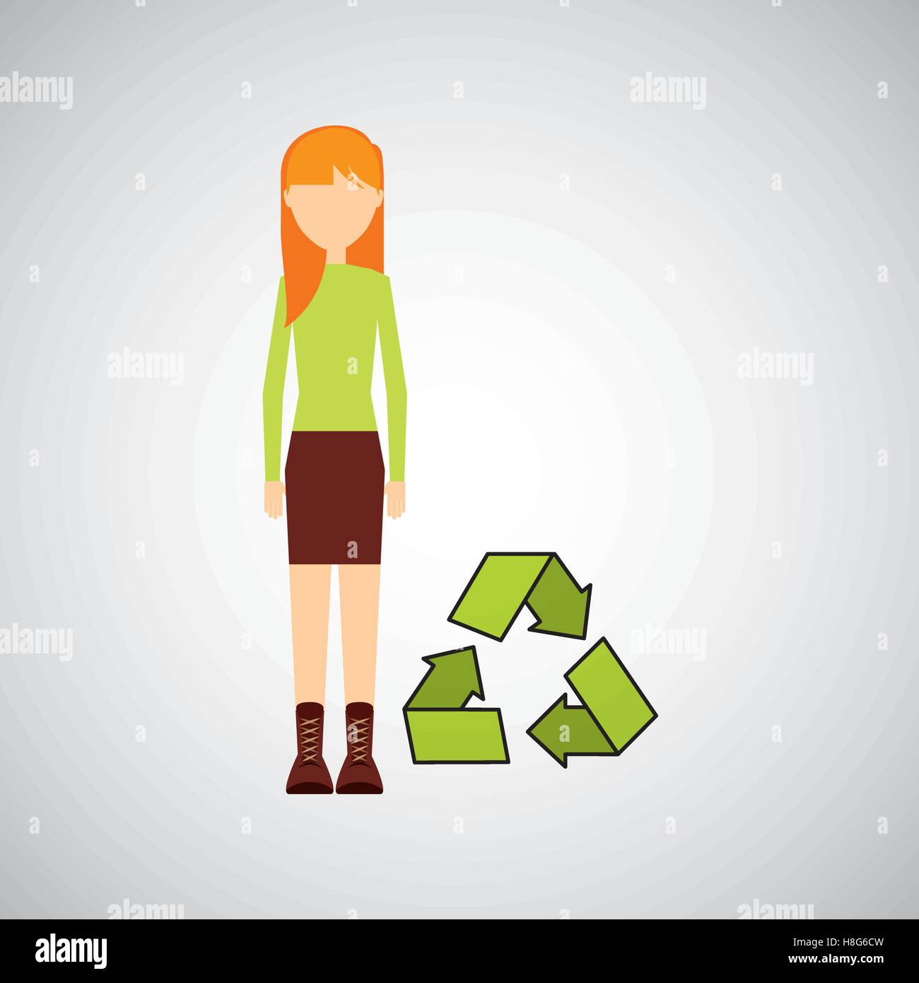 girl concept ecological recycle vector illustration eps 10 Stock Vector ...