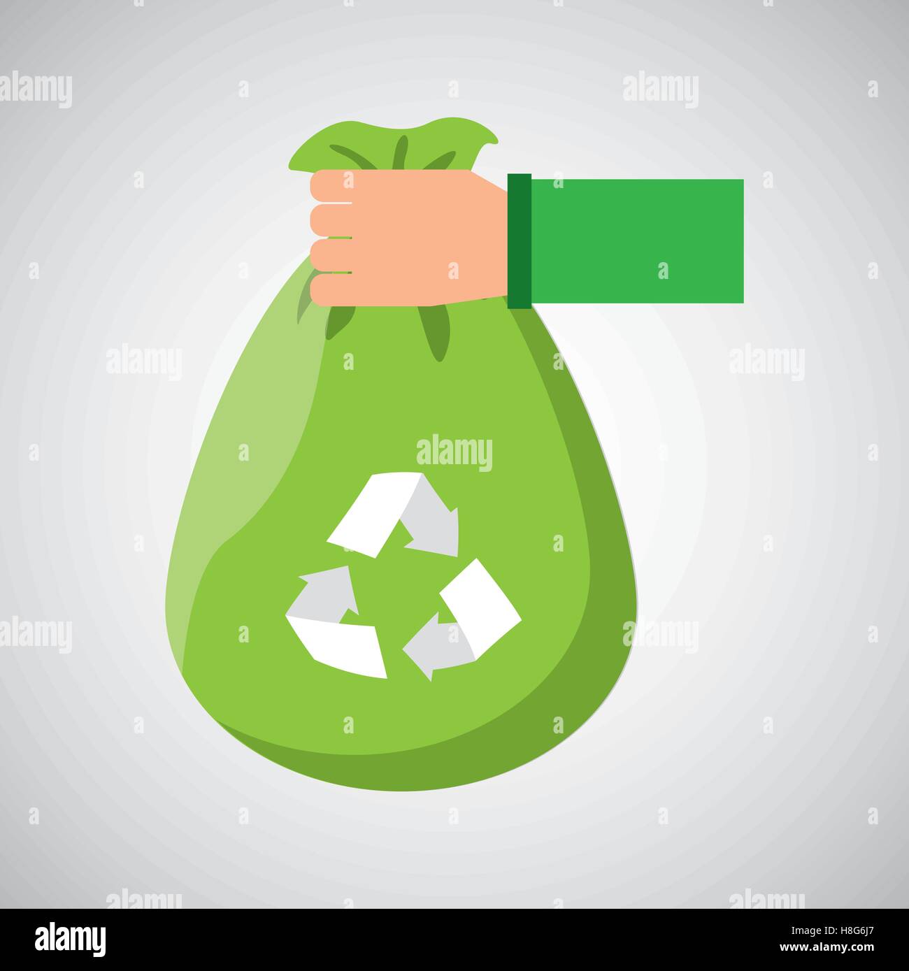 Cleaner throwing trash Stock Vector Images - Alamy