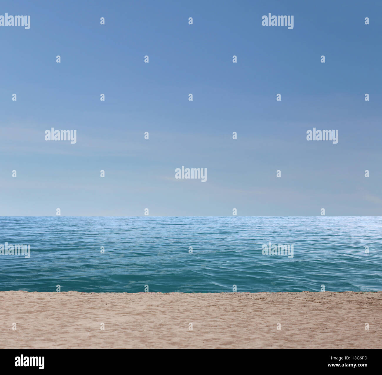 smooth sea and sea beach in the empty with copy space,concept of ...