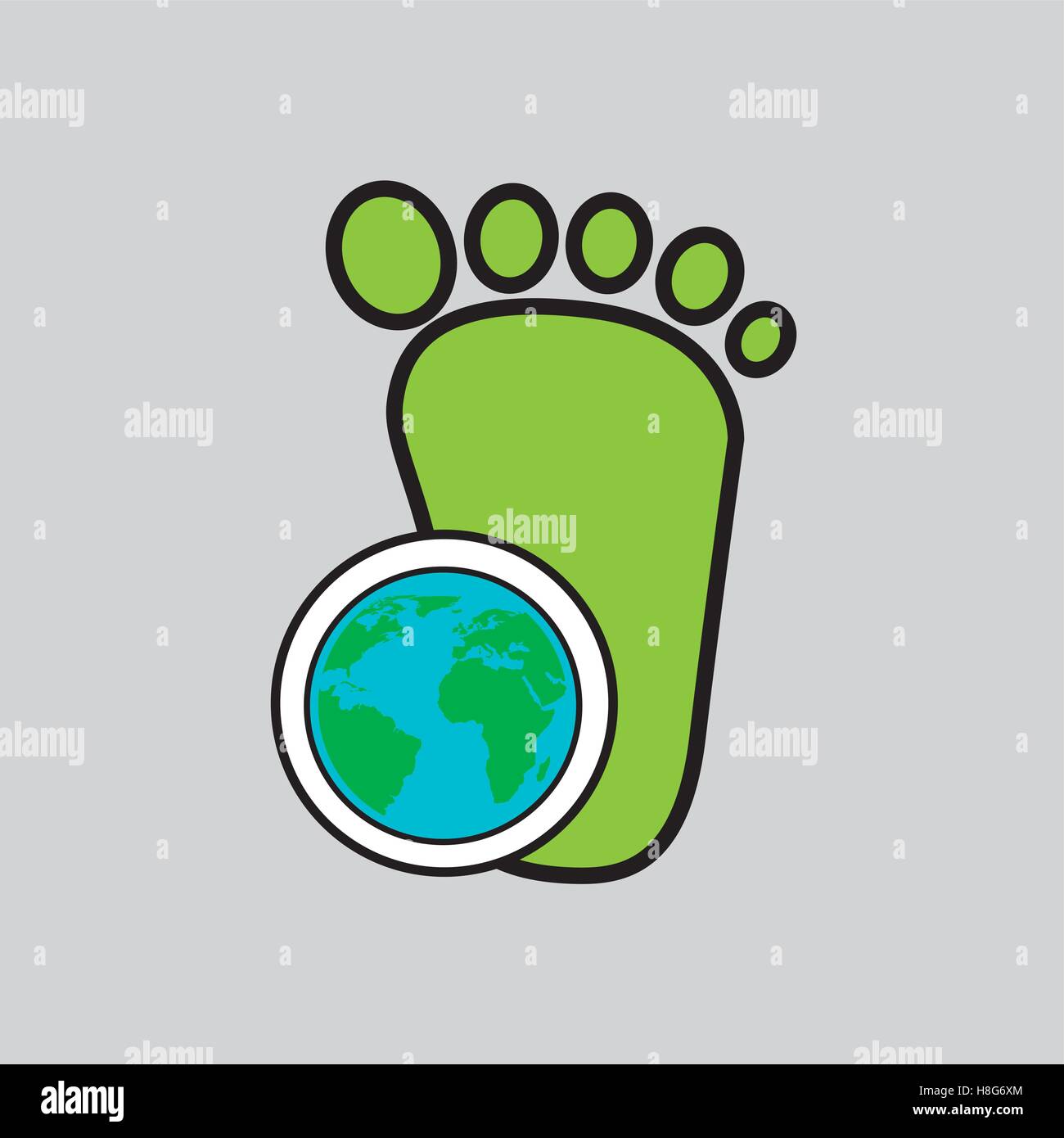global world footprint ecology icon design vector illustration eps 10 ...