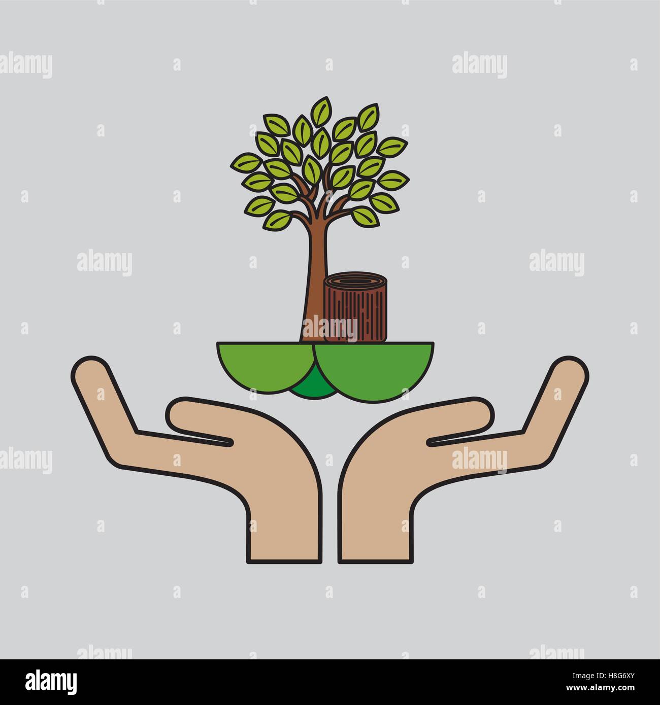 ecological concept tree design vector illustration eps 10 Stock Vector ...