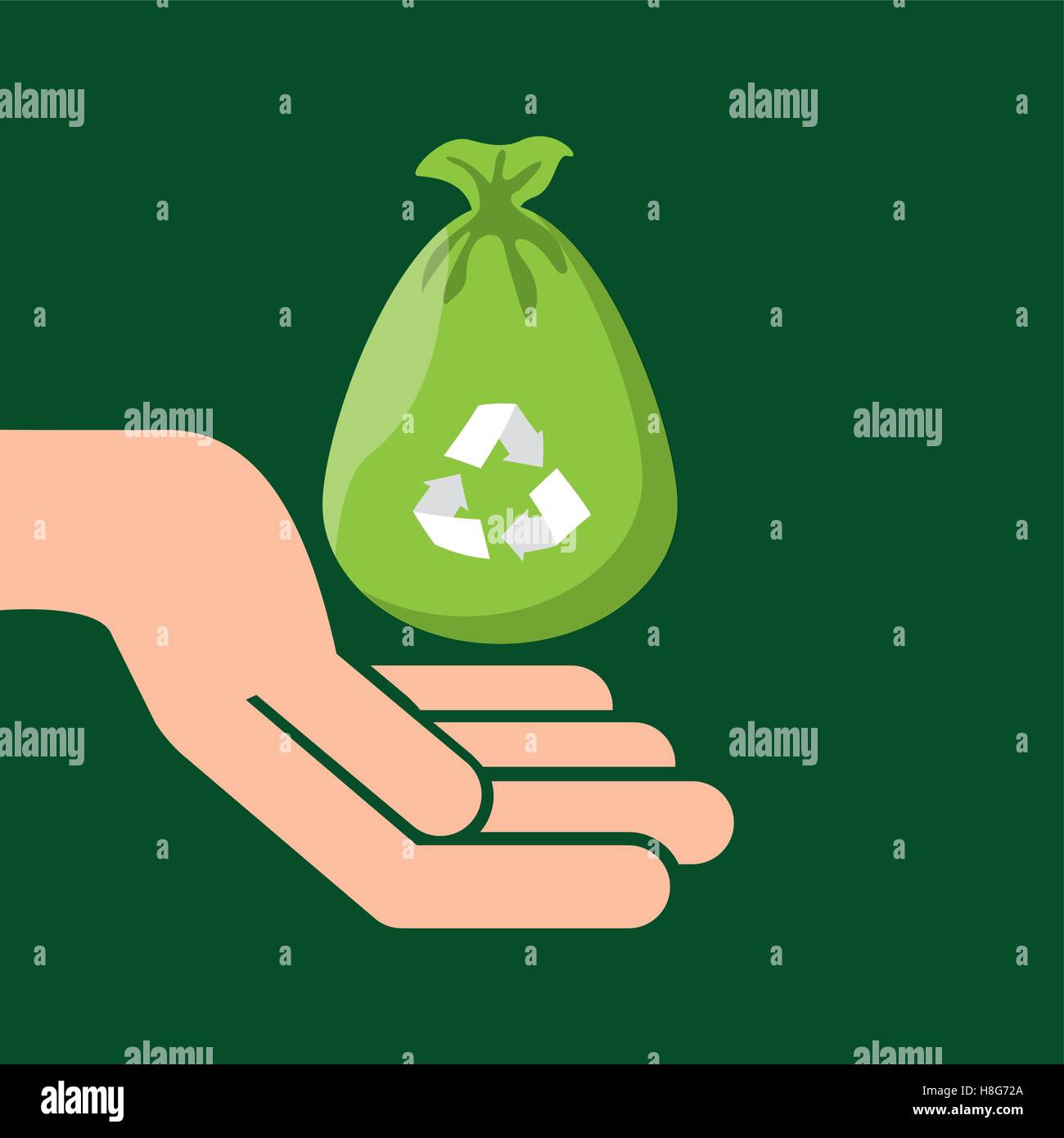 plastic bag recycled hand hold icon vector illustration eps 10 Stock ...