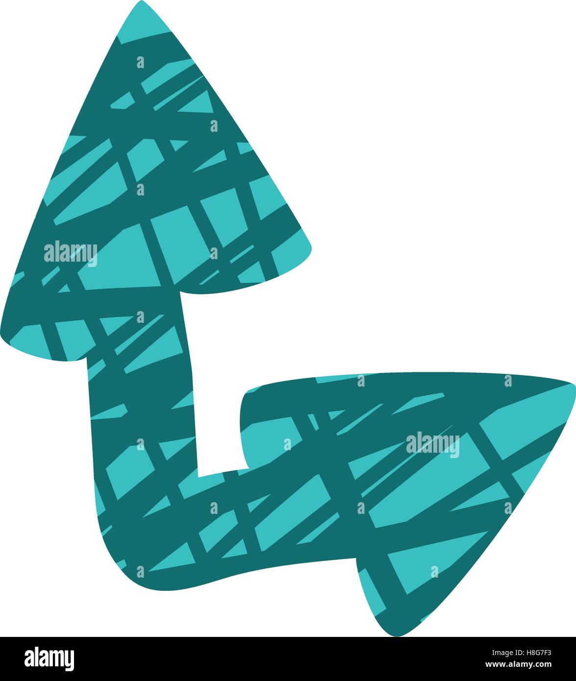 scribble arrow with pattern icon image vector illustration design Stock ...