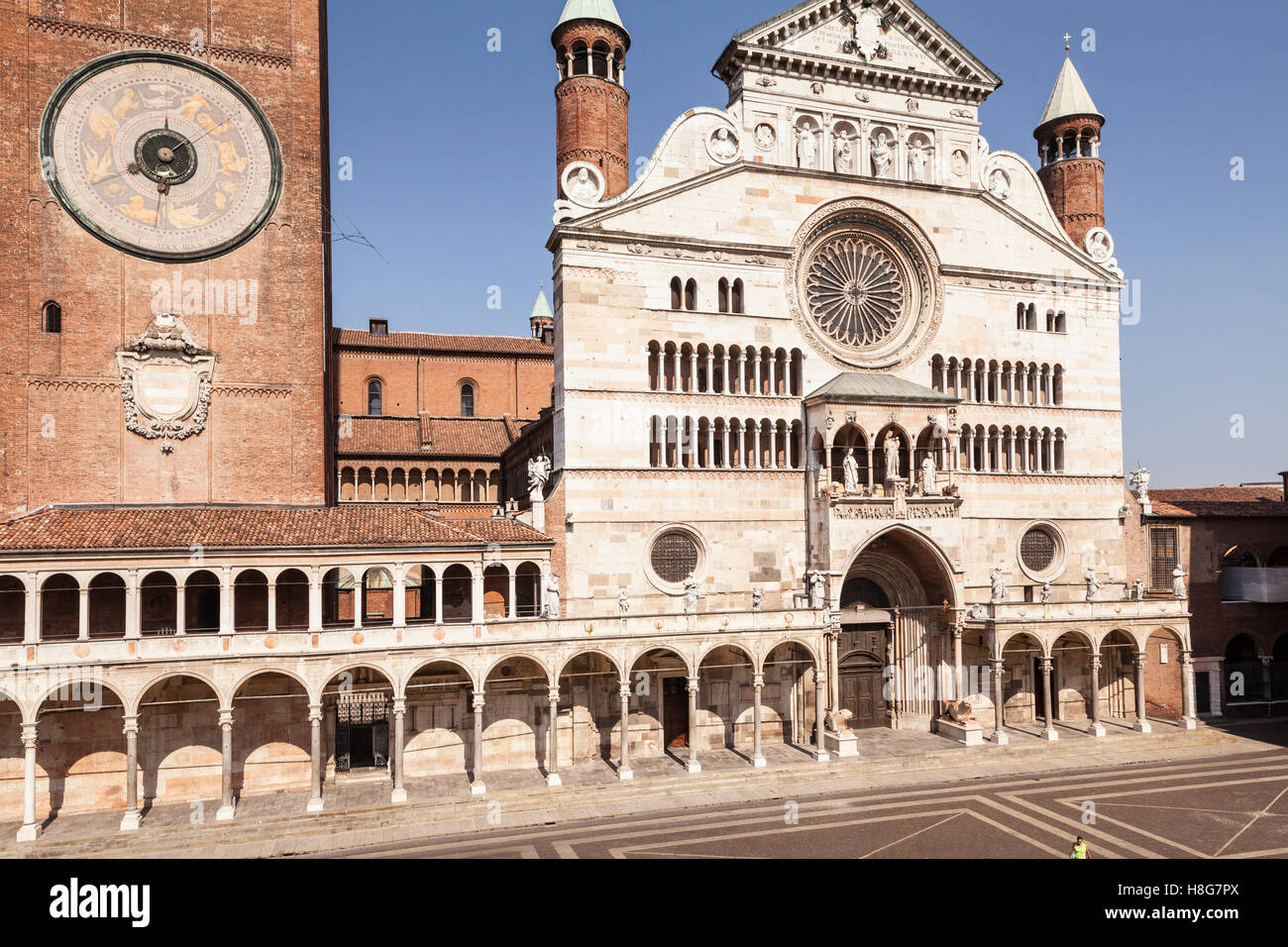The Duomo di Cremona or cathedral. The cathedral of Cremona dates from ...