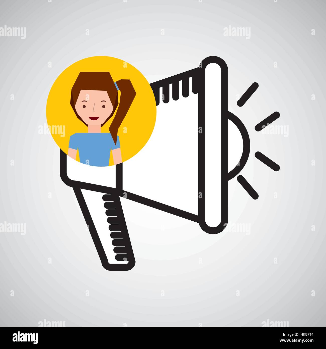 character hand draw speaker icon graphic vector illustration eps 10 ...