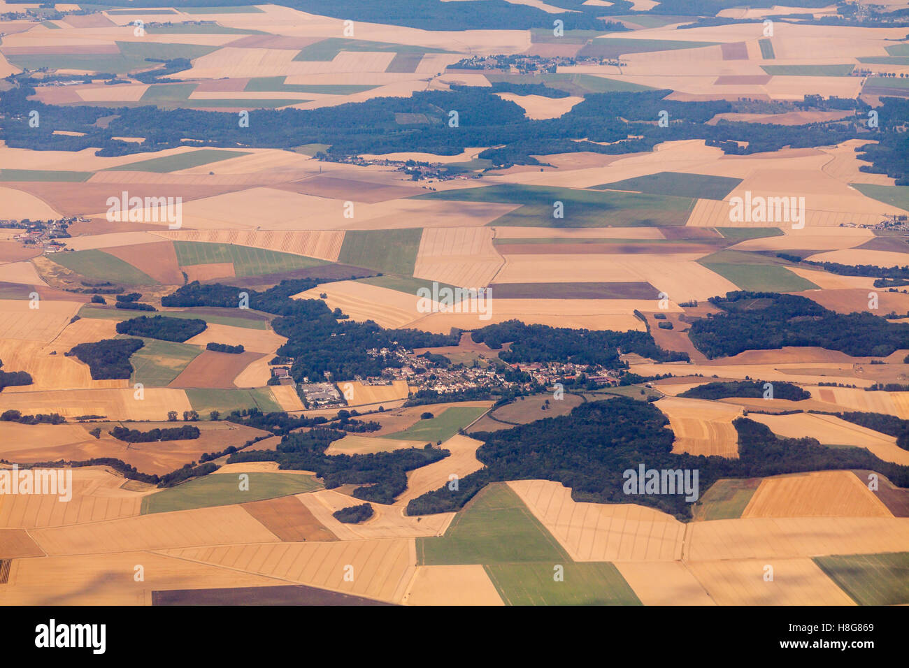Aerial view of fields in Champagne, France Stock Photo - Alamy
