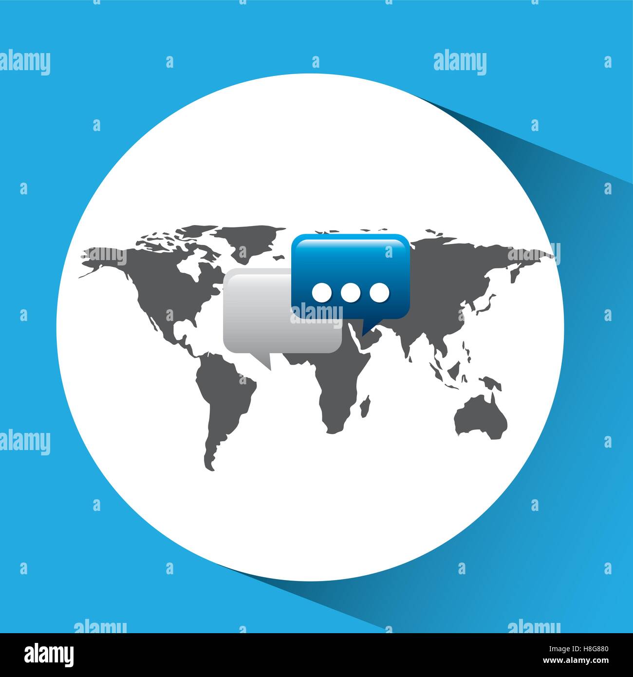 concept globe chat speech social media vector illustration eps 10 Stock ...