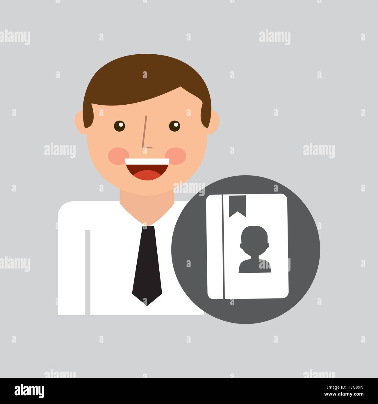 social media man concept contact vector illustration eps 10 Stock ...