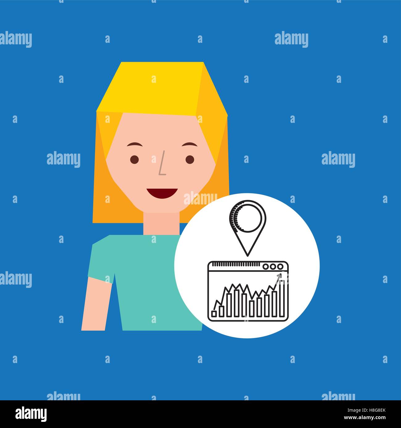 character hand draw pin web icon vector illustration eps 10 Stock ...