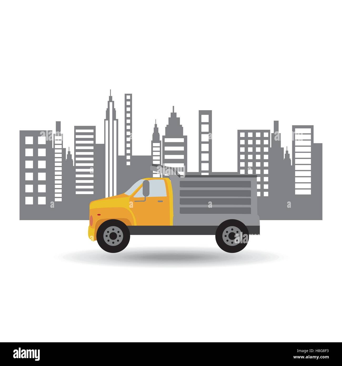 dump truck city background graphic vector illustration eps 10 Stock ...
