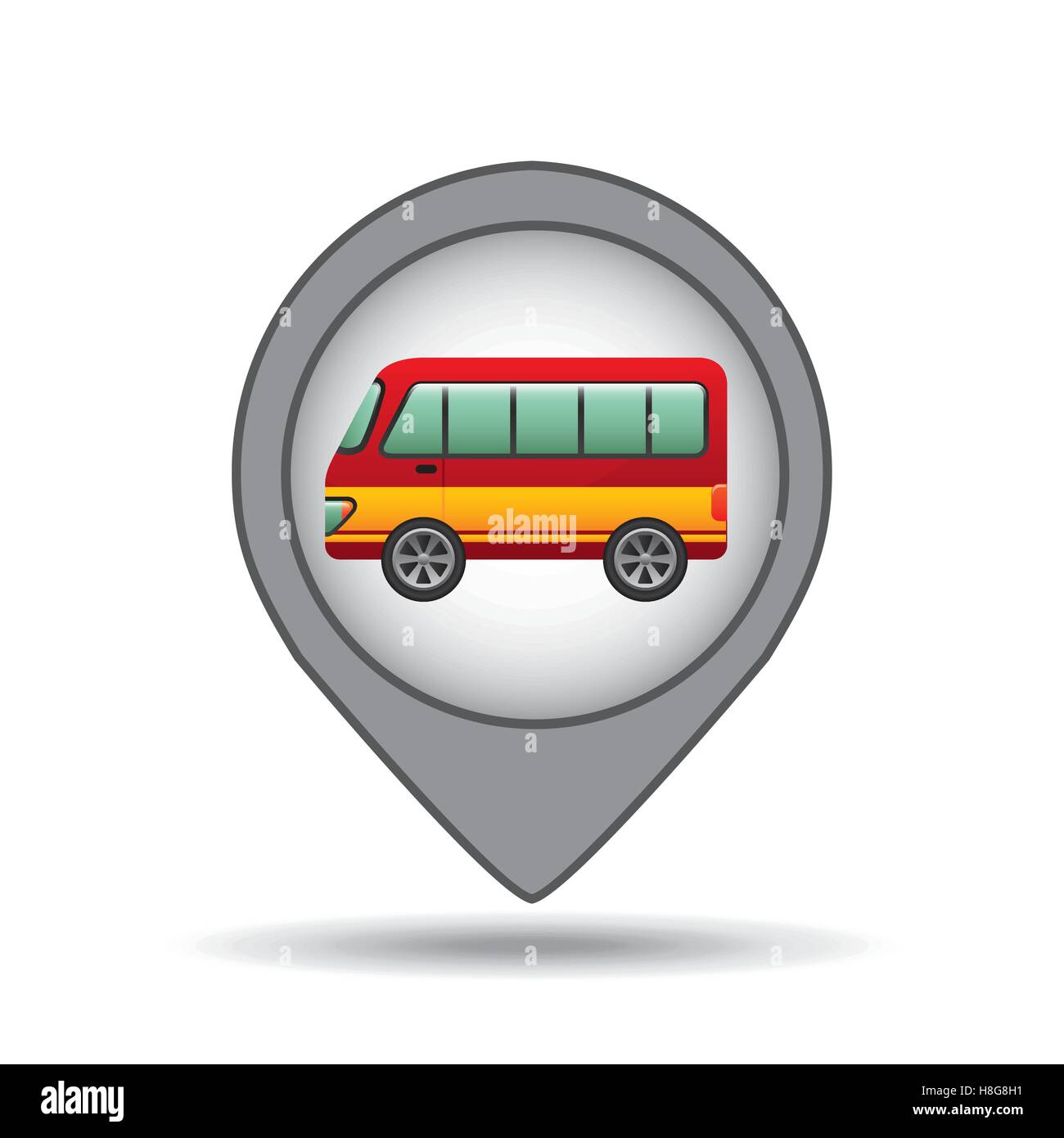 bus map pointer design vector illustration eps 10 Stock Vector Image ...
