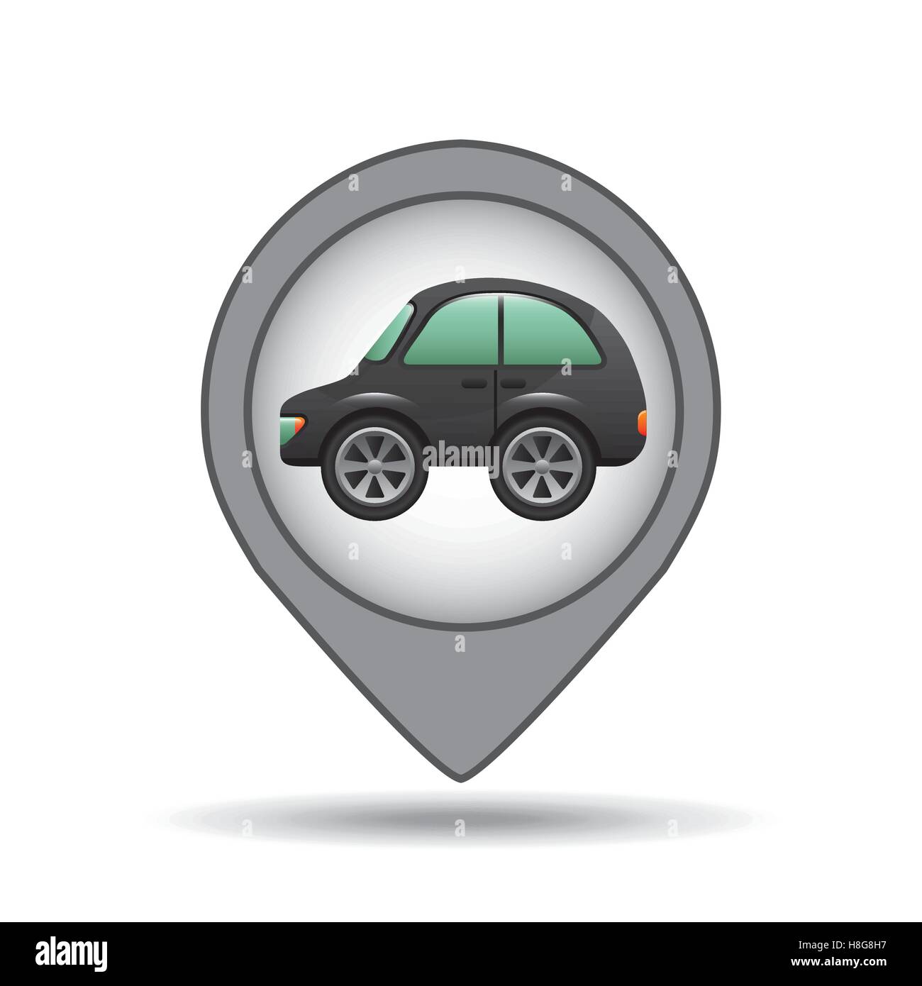 hatchback car icon map pointer vector illustration eps 10 Stock Vector ...