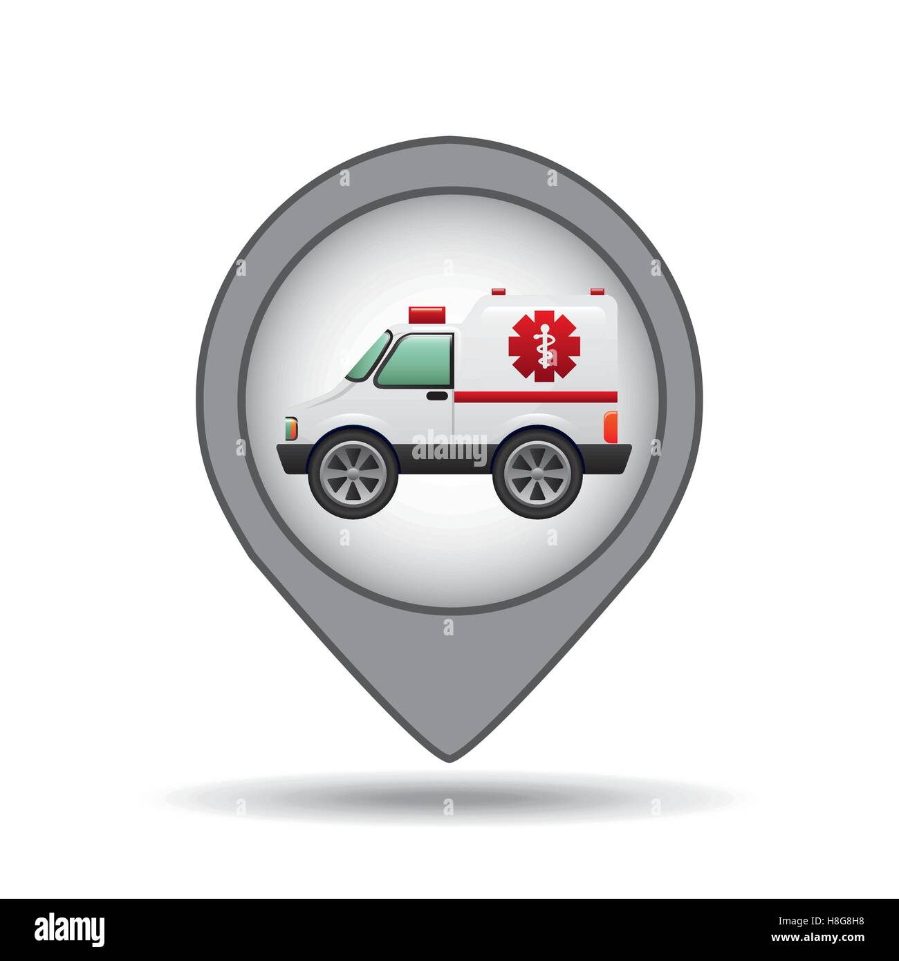 ambulance car icon map pointer vector illustration eps 10 Stock Vector ...