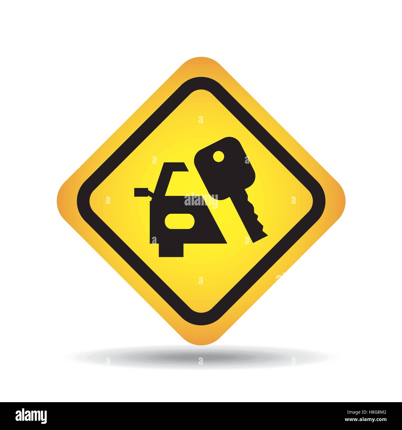 traffic sign concept icon car key vector illustration eps 10 Stock ...