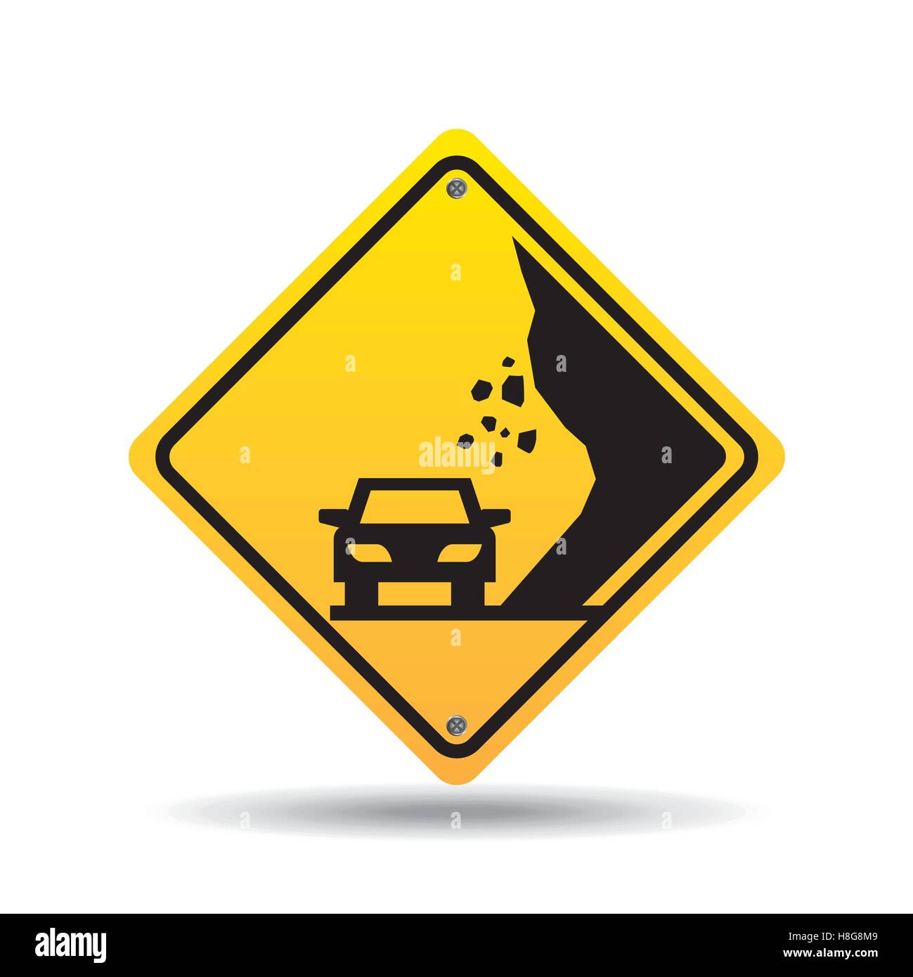 traffic sign concept icon car caution vector illustration eps 10 Stock ...