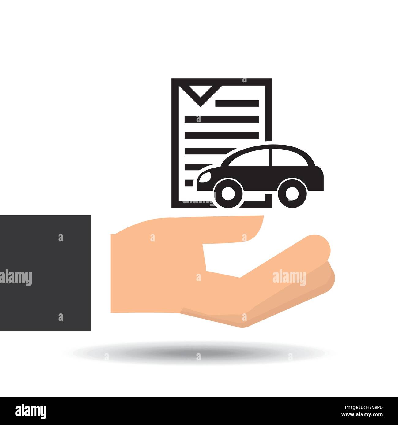insurance car policy paper icon vector illustration eps 10 Stock Vector ...