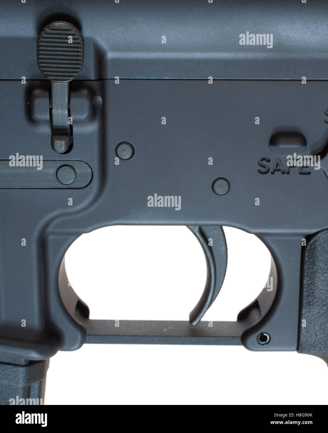 Trigger and its guard on a modern semi automatic rifle Stock Photo - Alamy