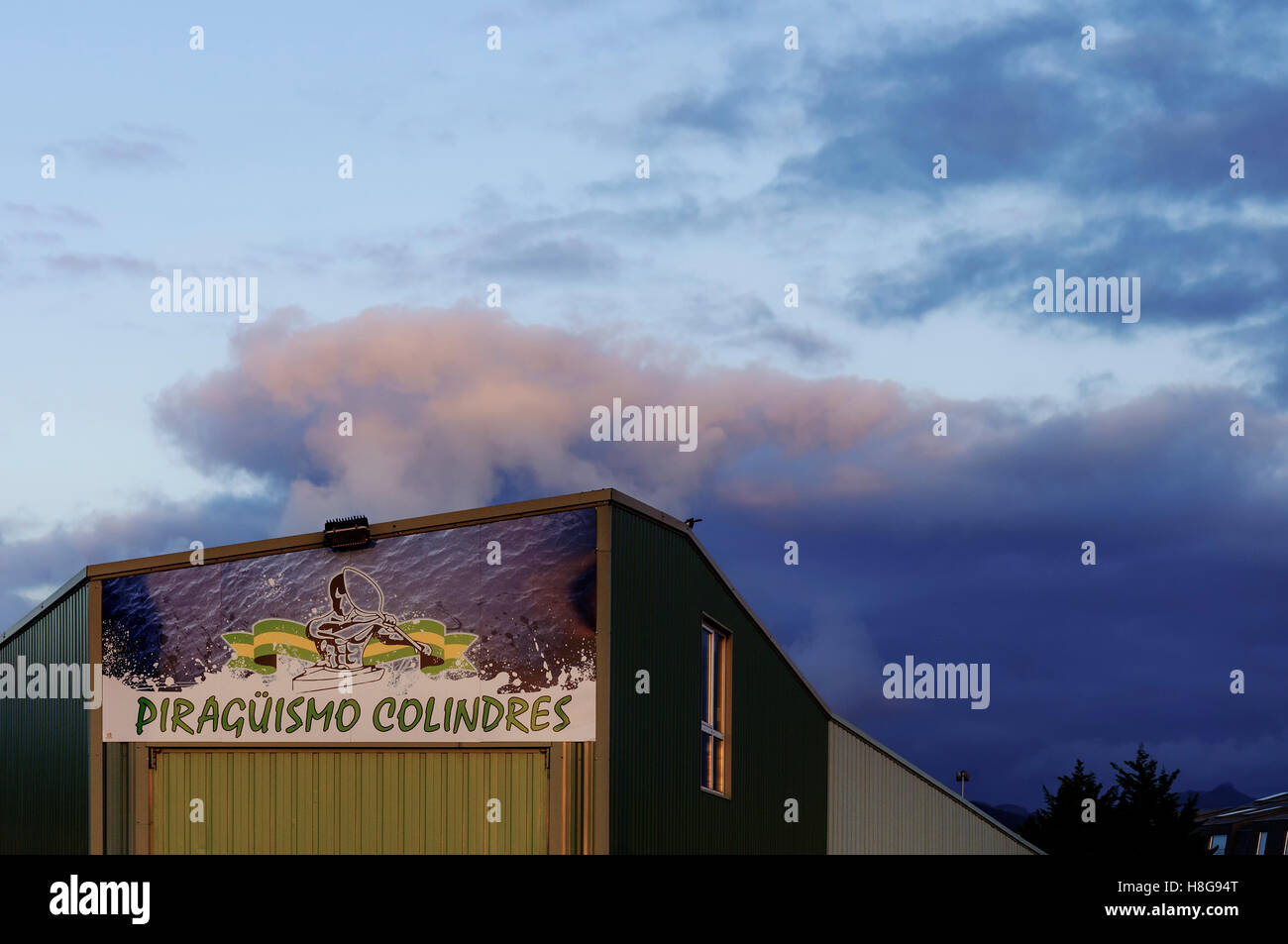 Club for canoeing in Colindres, Cantabria, Spain, Europe Stock Photo ...