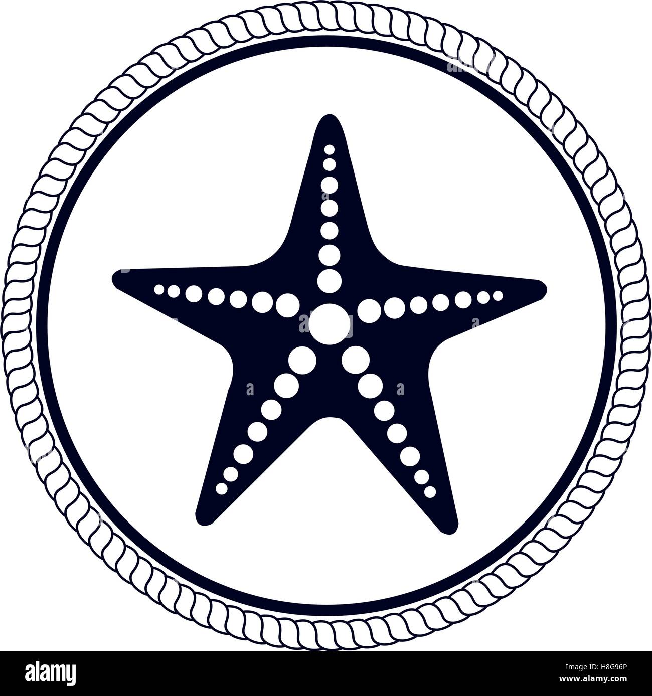 star fish emblem isolated vector illustration design Stock Vector Image ...