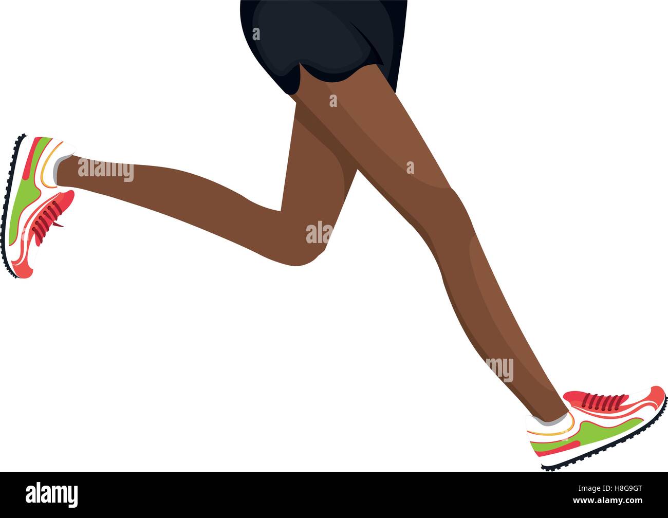 Female runner feet Stock Vector Images - Alamy