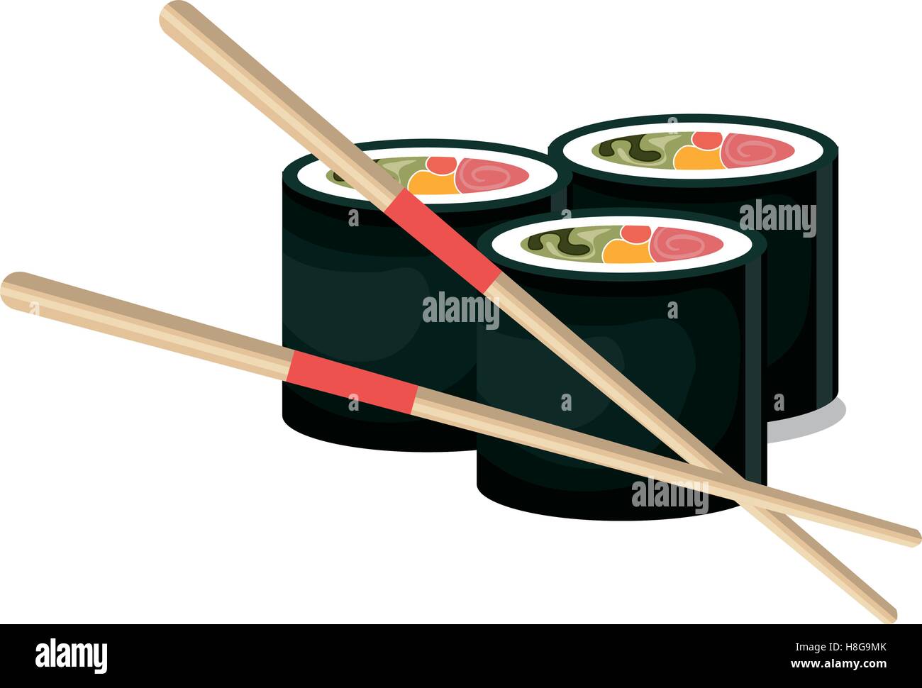 rolls suchi japanese food vector illustration design Stock Vector Image ...