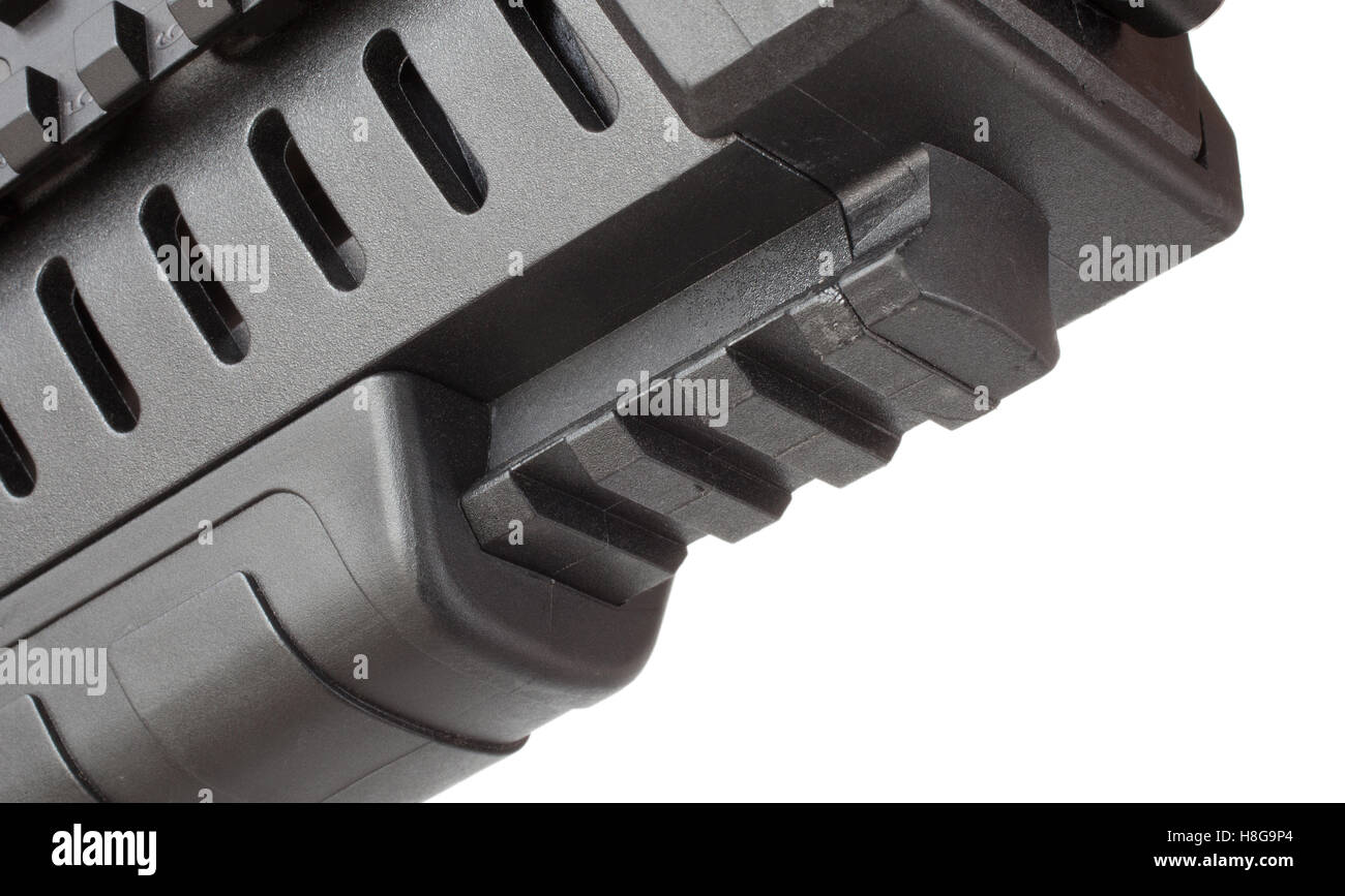 Rail on a modern rifle that is underneath the front end of the gun ...