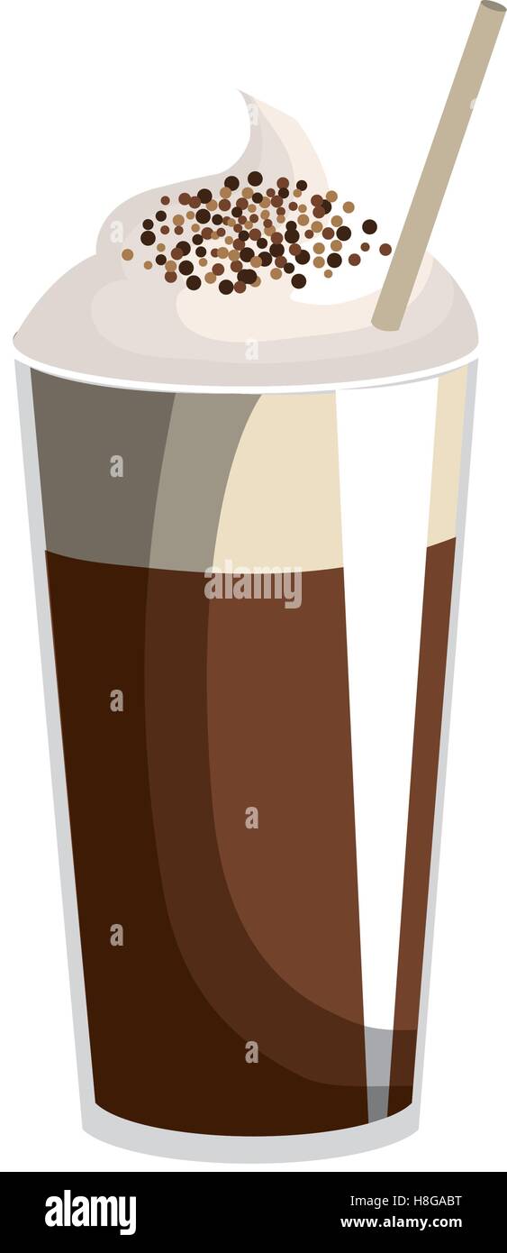 delicious ice coffee isolated vector illustration design Stock Vector ...