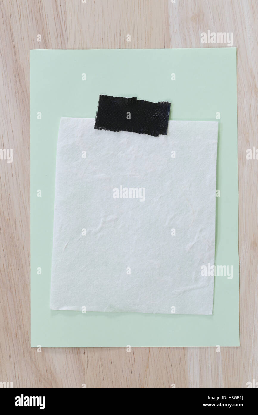 Green notepad paper of empty and copy space on wooden background,You ...