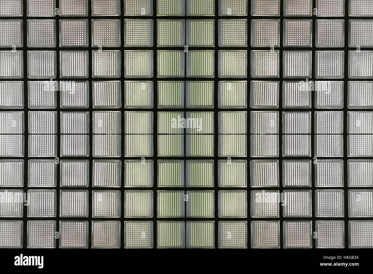 Glass block walls for the design background,surface of the glass in ...