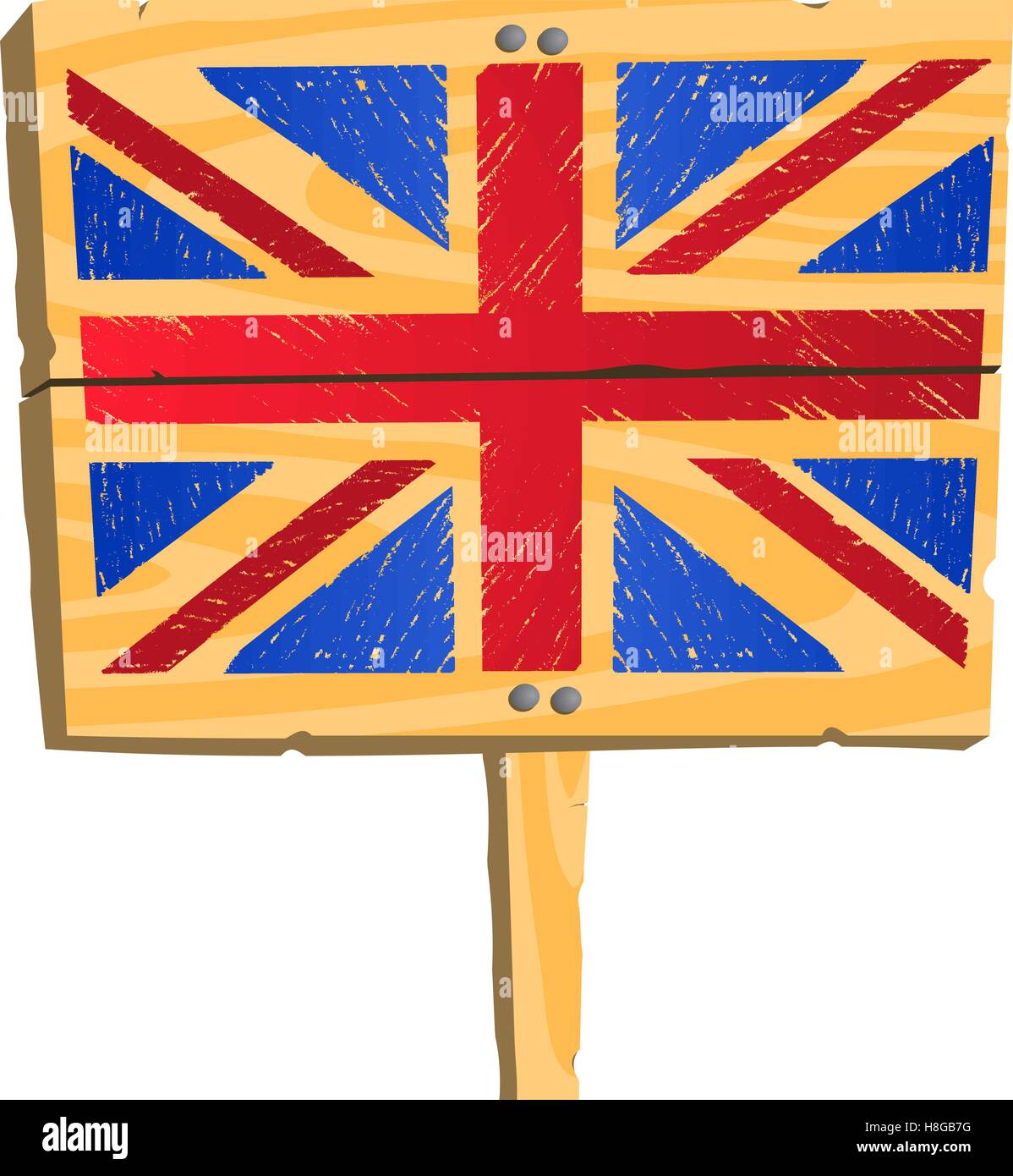 Wooden english road sign Stock Vector Images - Alamy