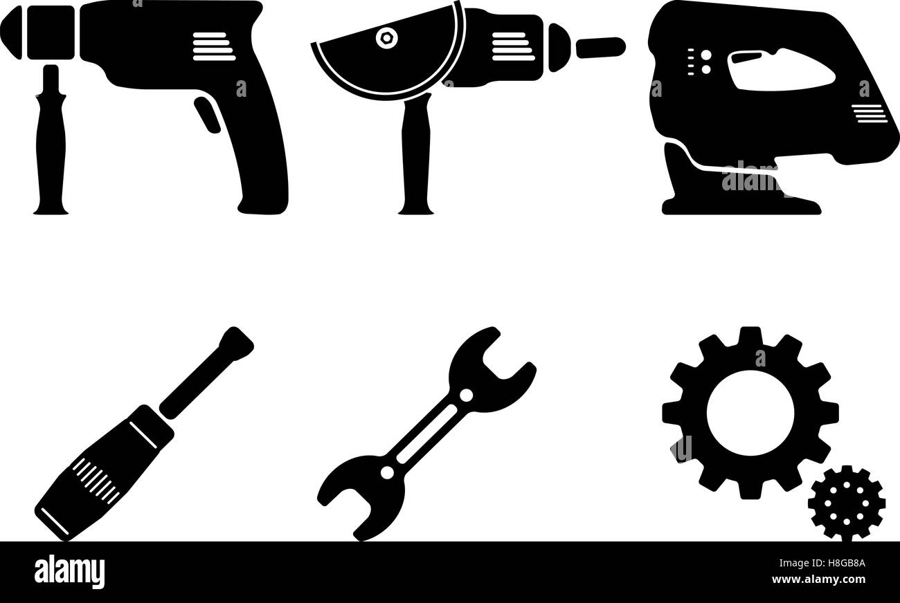 Vector illustration. Tools icons set. Vector illustration Eps 10 Stock ...