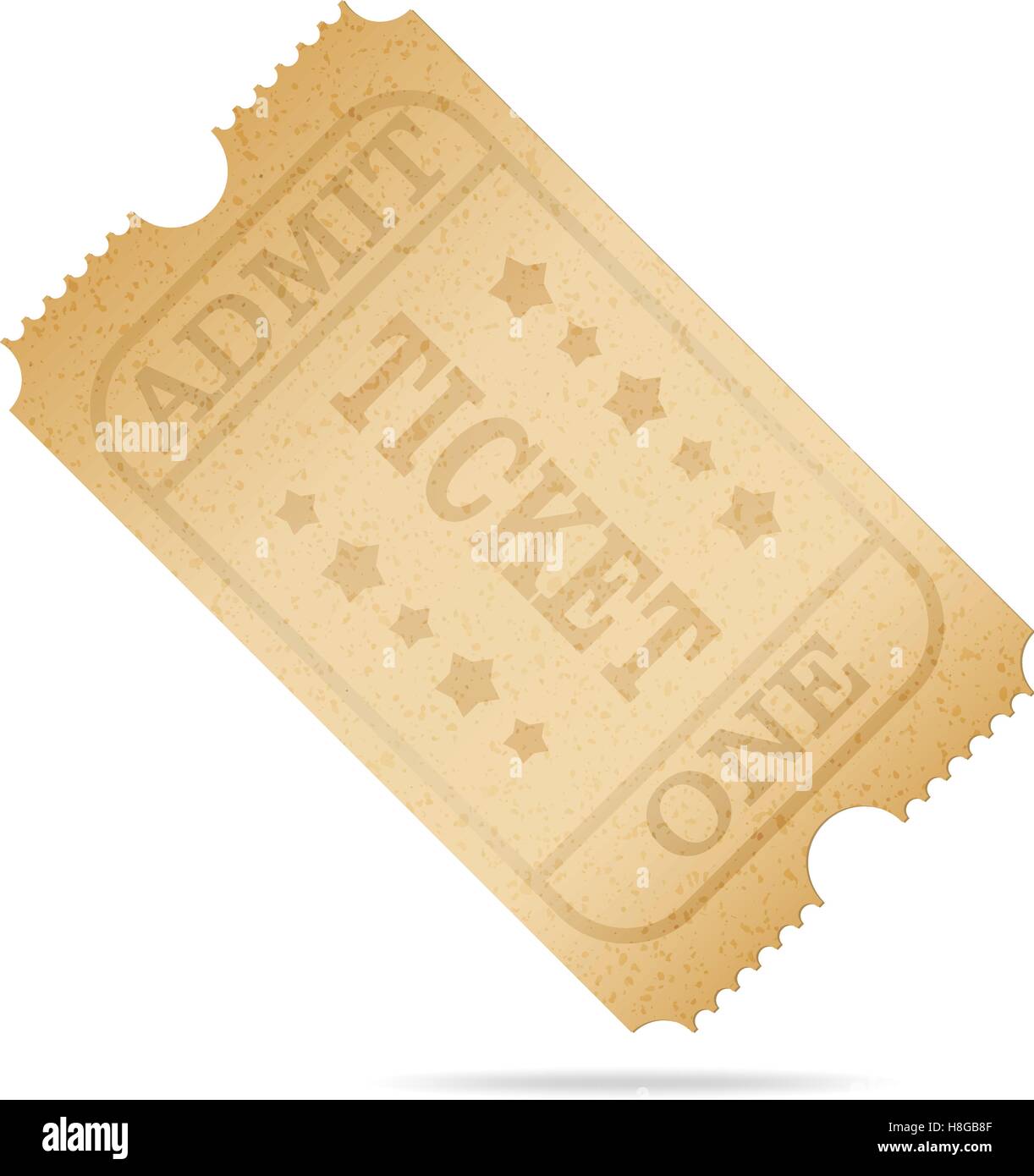 Vector illustration of Old ticket. Vector illustration Eps 10 Stock ...