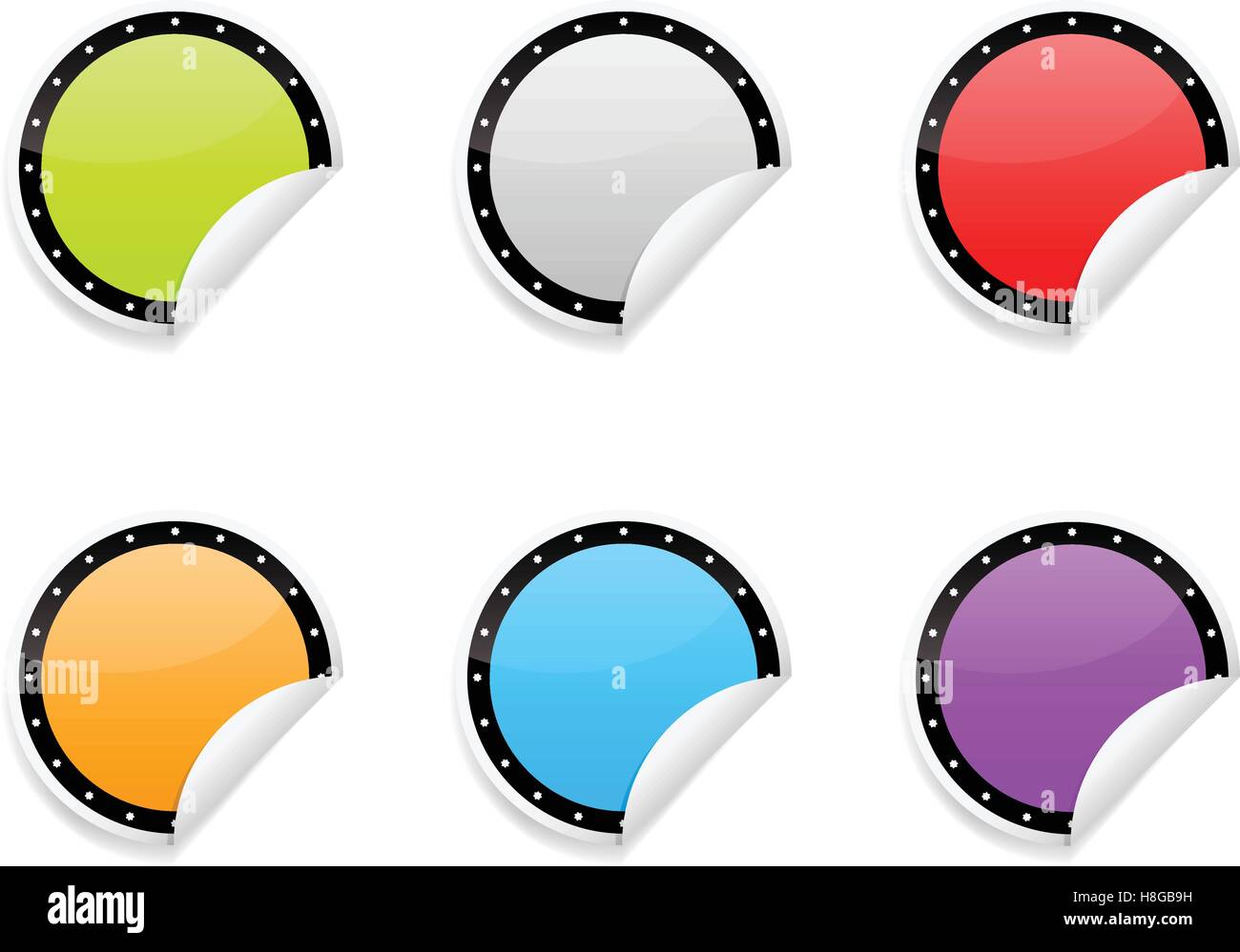 Vector illustration. Colorful Glossy Stickers. Vector illustration Eps ...