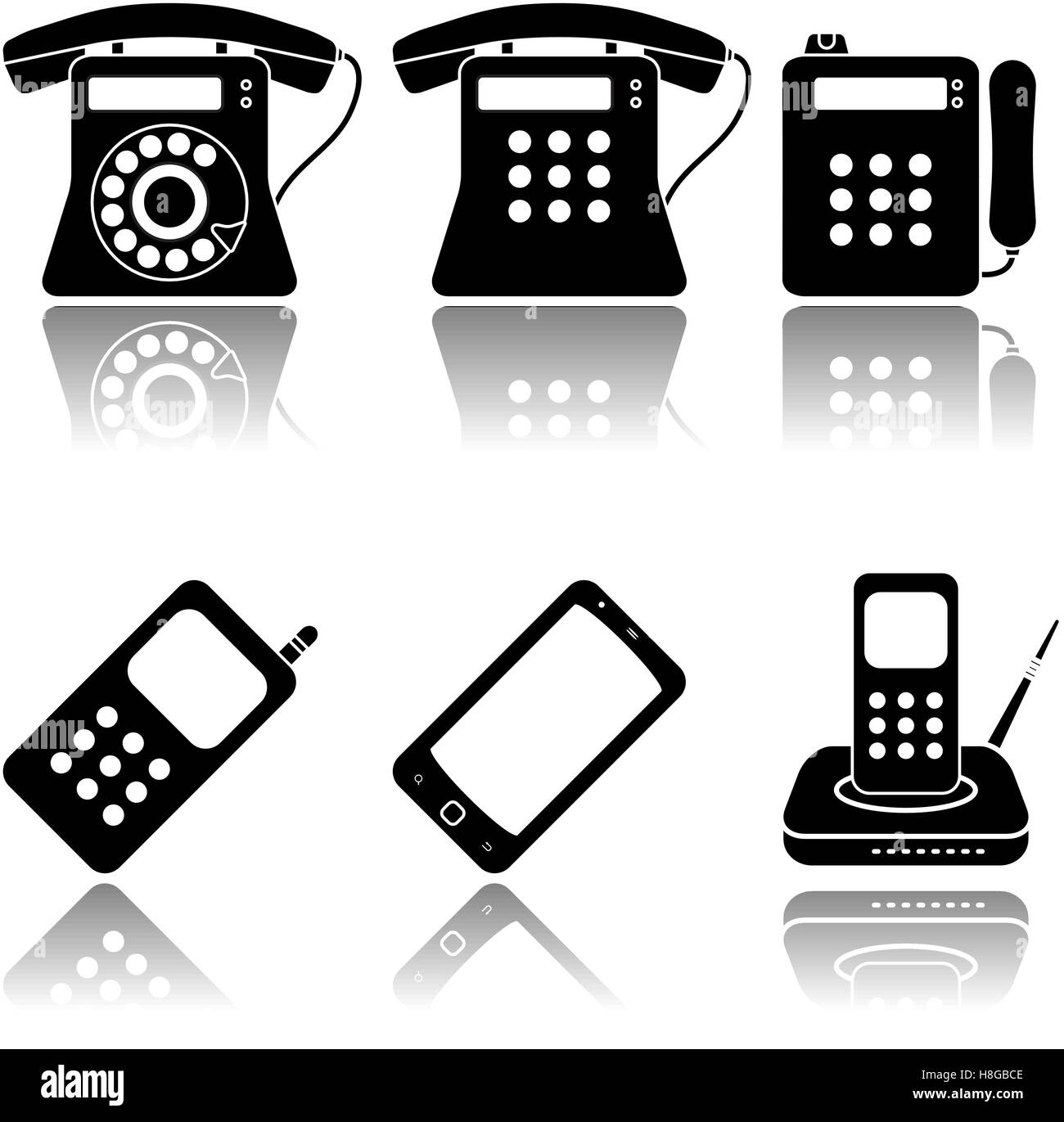 Phones icon set. Vector illustration Eps 10 Stock Vector Image & Art ...
