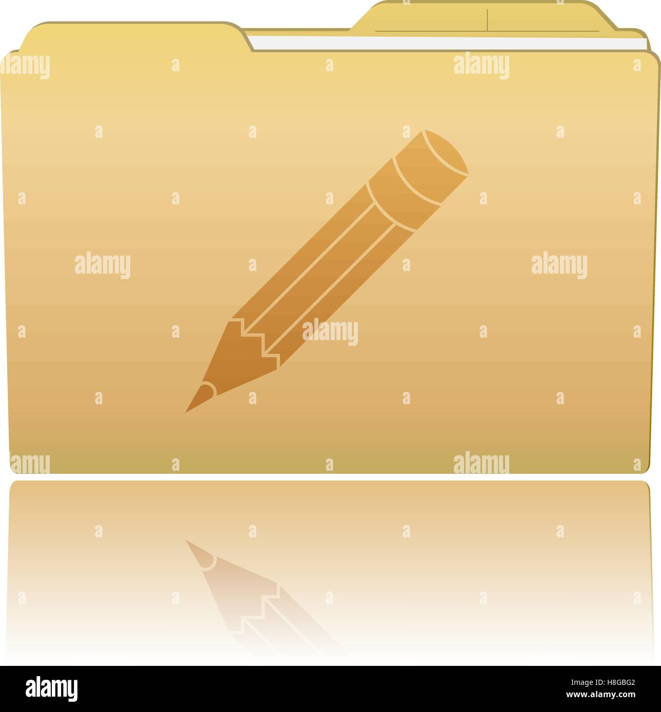 Vector illustration. Folder with Pencil. Vector illustration Eps 10 ...