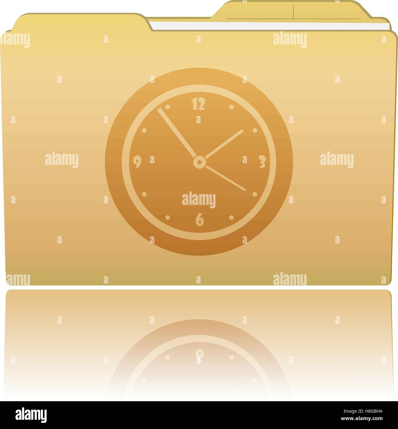 Vector illustration. Folder with Clock. Vector illustration Eps 10 ...