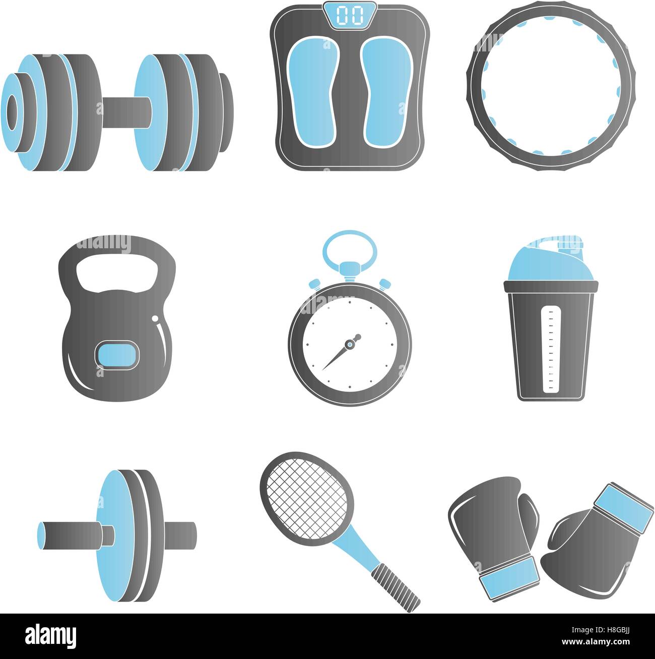 Vector Illustration Fitness Icon Set Vector Illustration Eps 10 Stock 7813