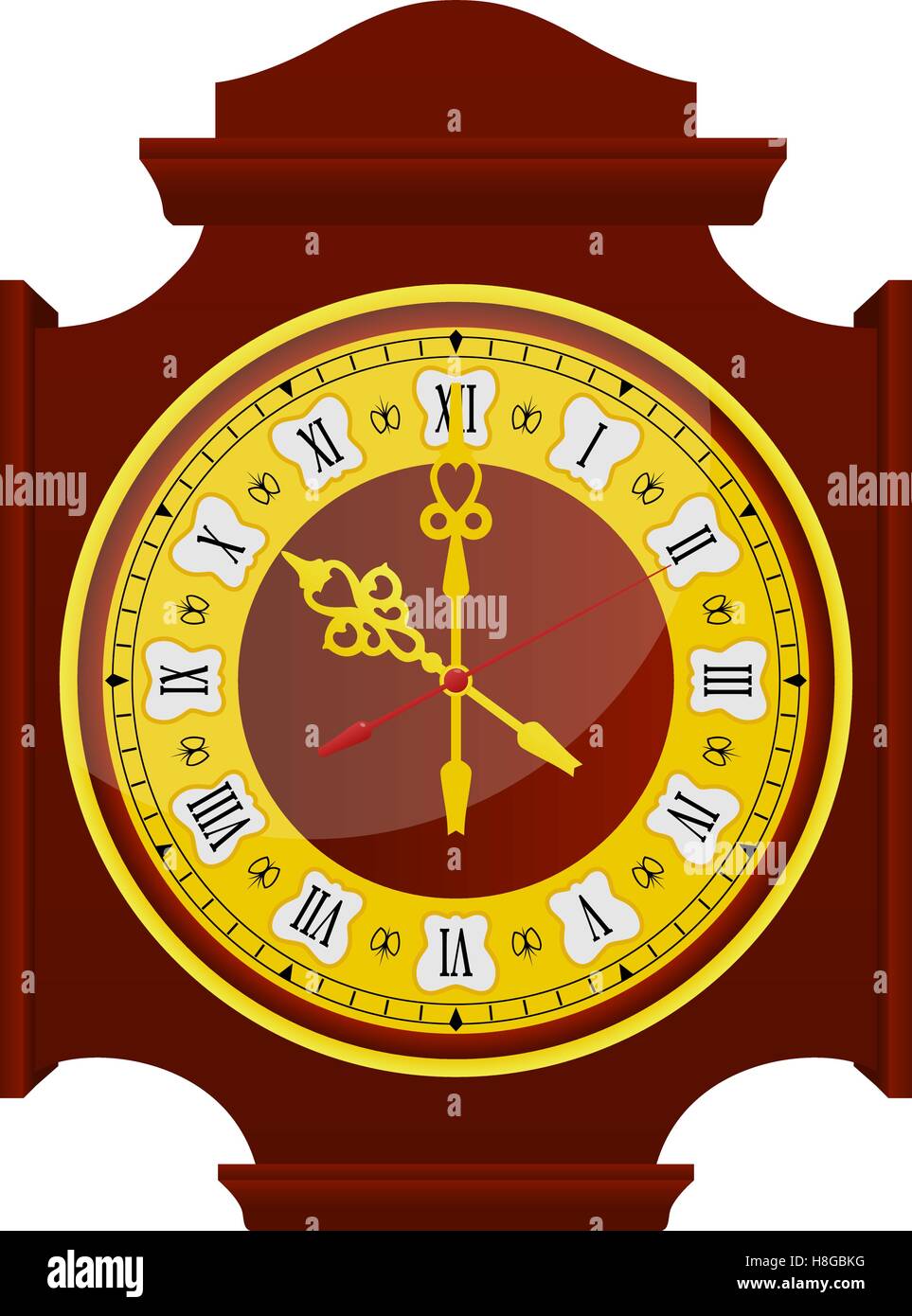 Vector illustration of Golden Clock. Vector illustration Eps 10 Stock ...