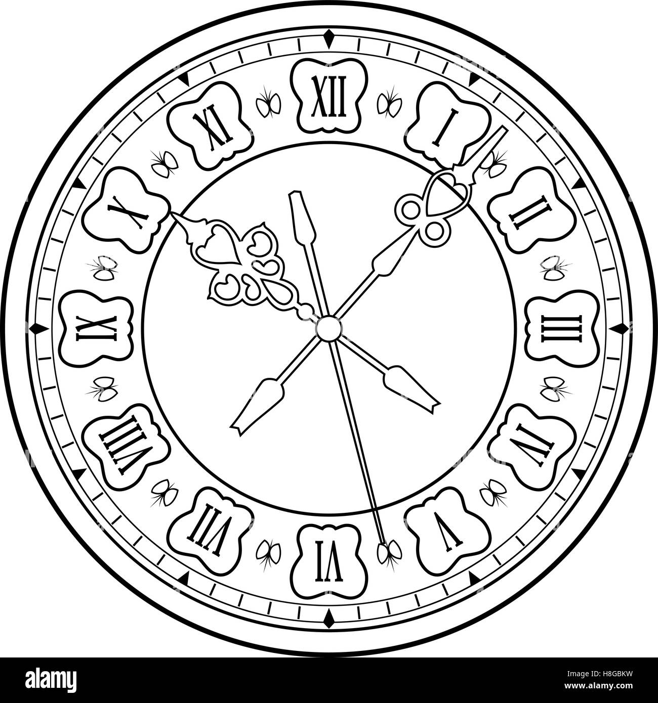 Vector illustration of Old clock. Vector illustration Eps 10 Stock ...