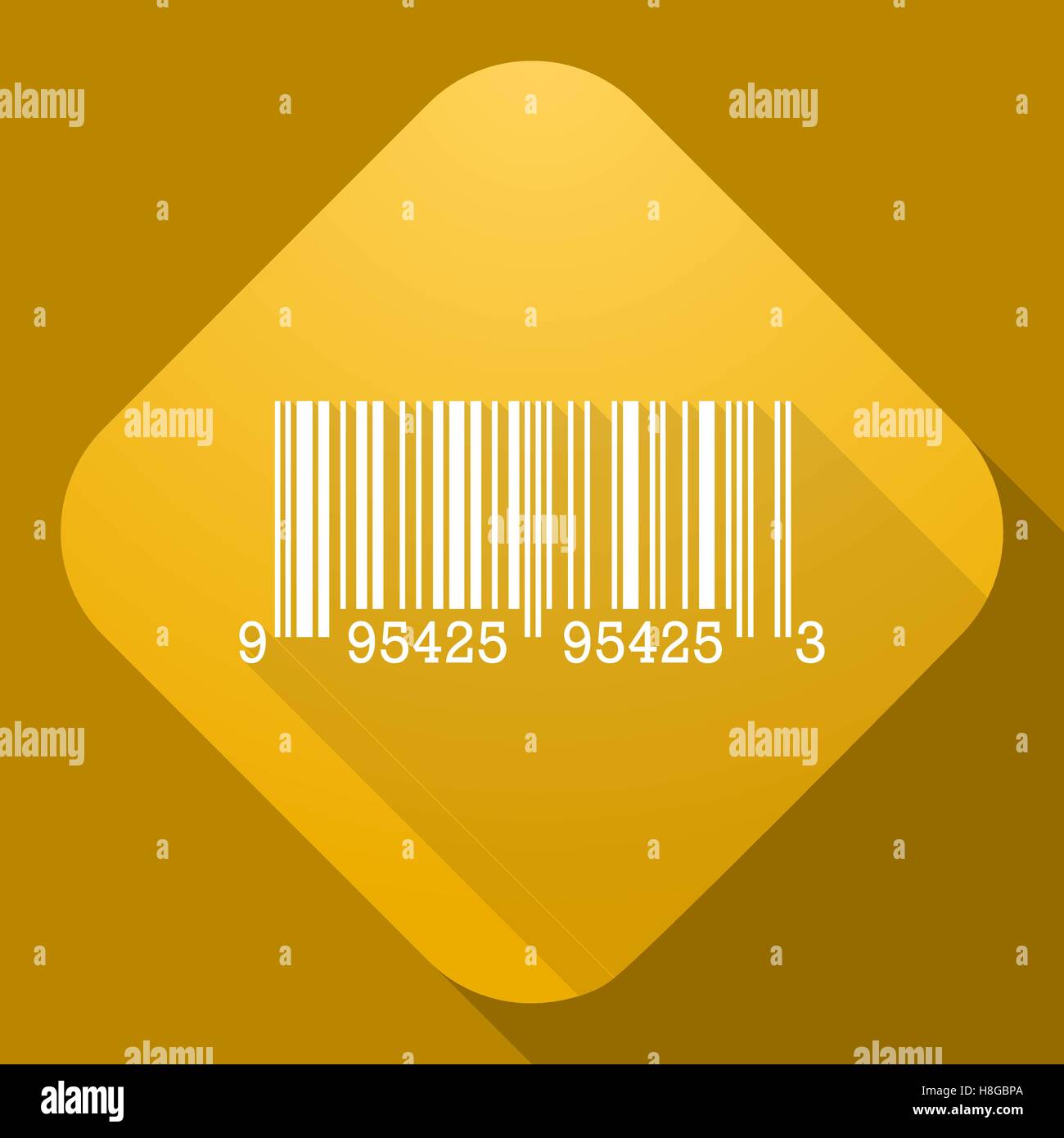 icon of Barcode Sign with a long shadow Stock Vector Image & Art - Alamy