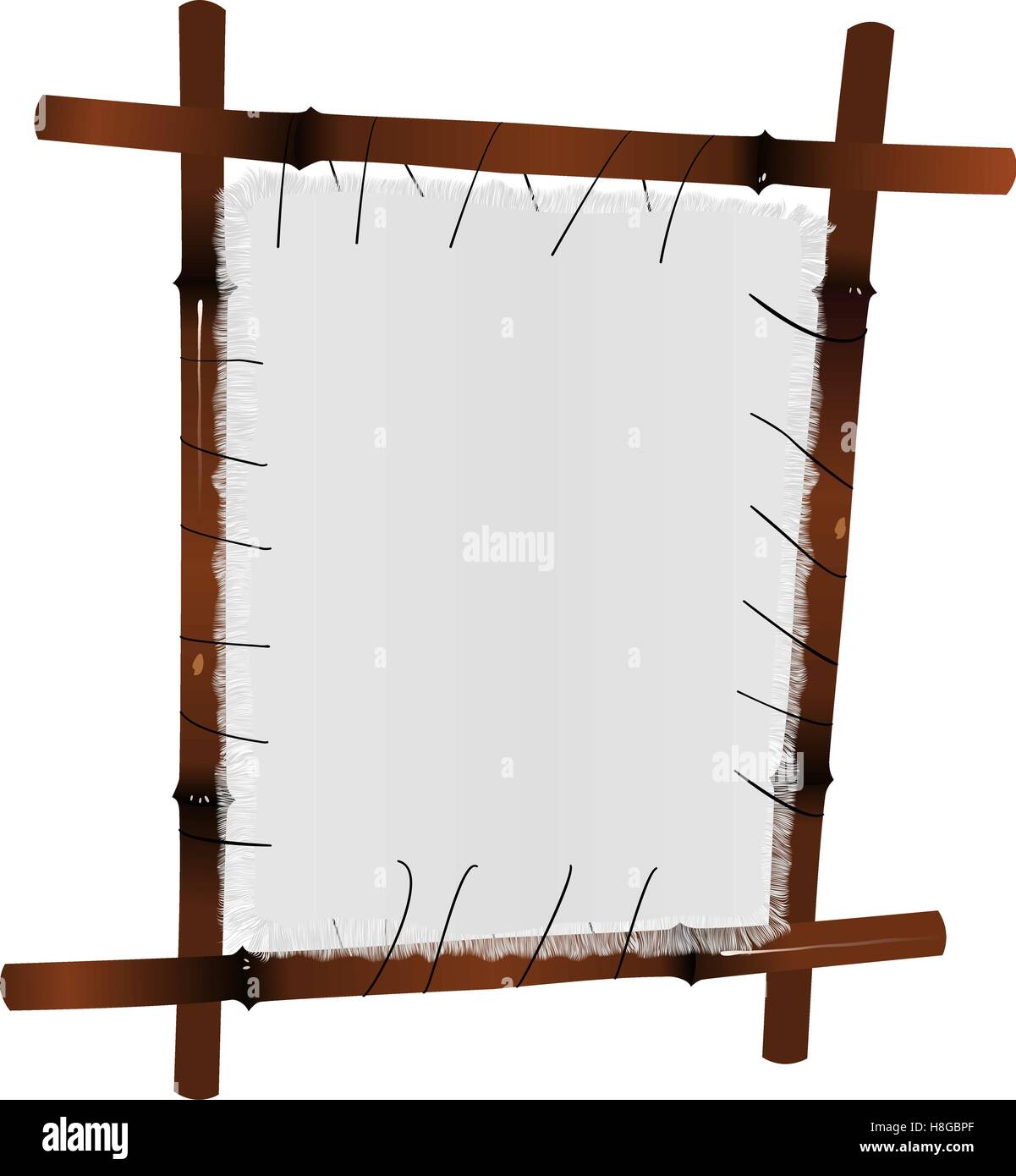 Bamboo Frame with a canvas. Vector illustration Eps 10 Stock Vector ...