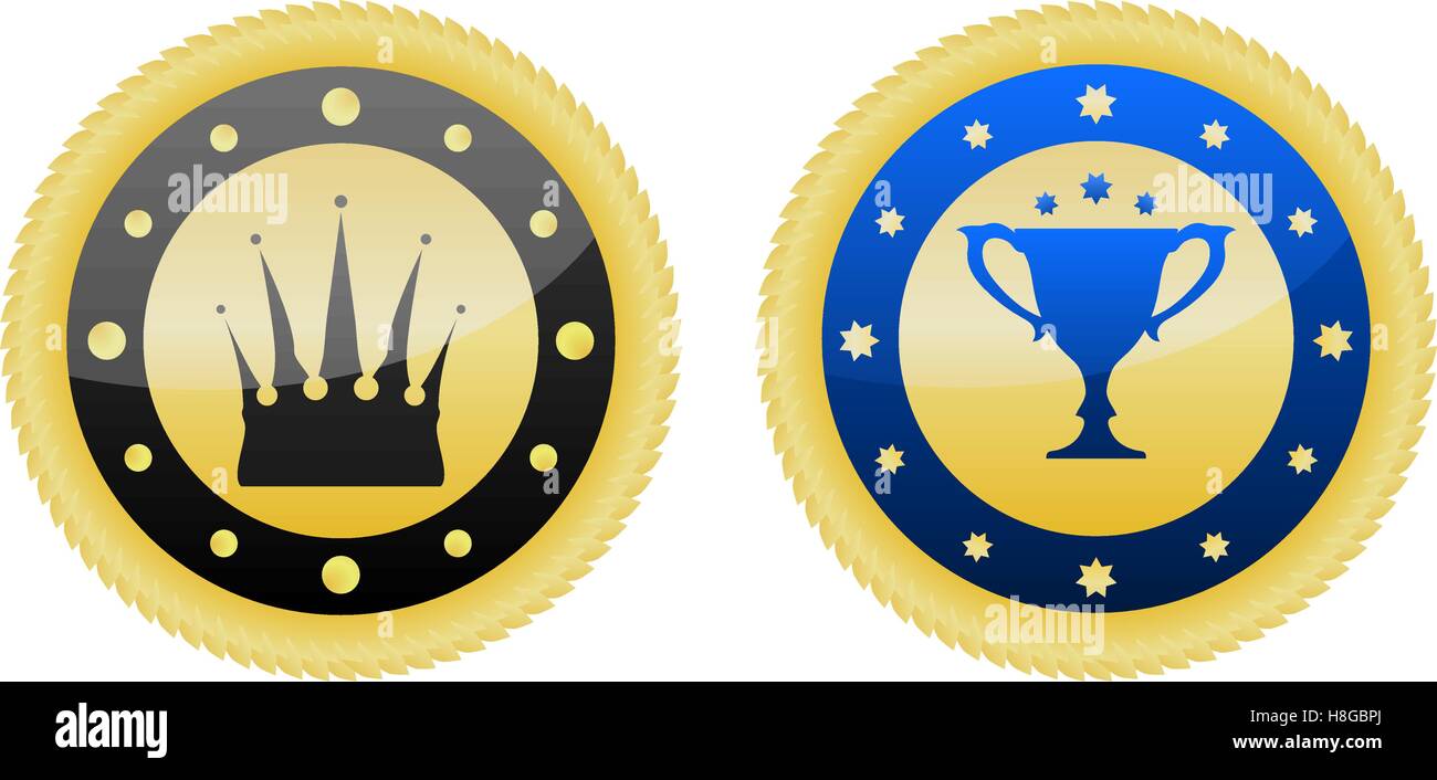 Two badges Stock Vector Images - Alamy