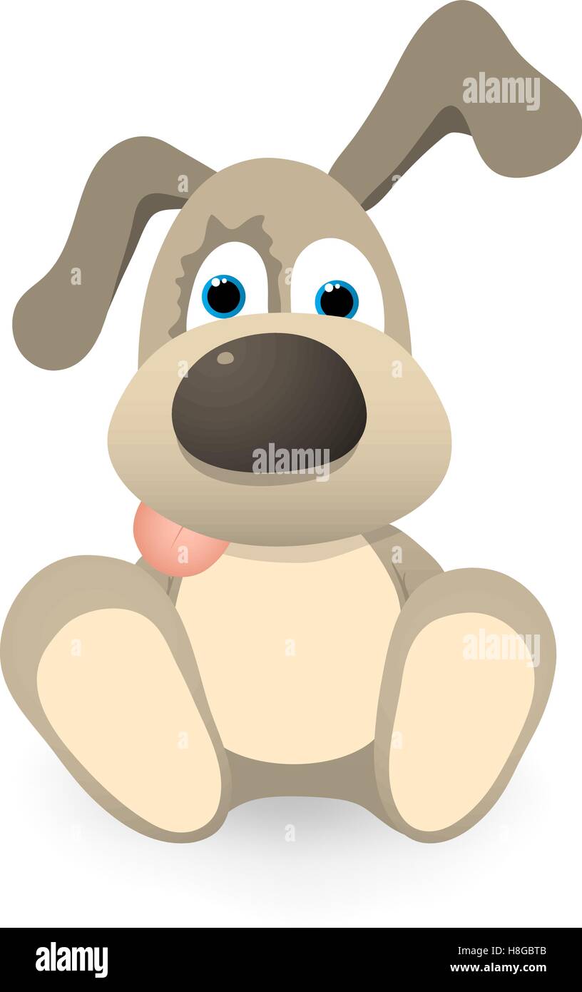 Funny Cartoon Dog. Vector Illustration Eps 10 Stock Vector Image & Art ...