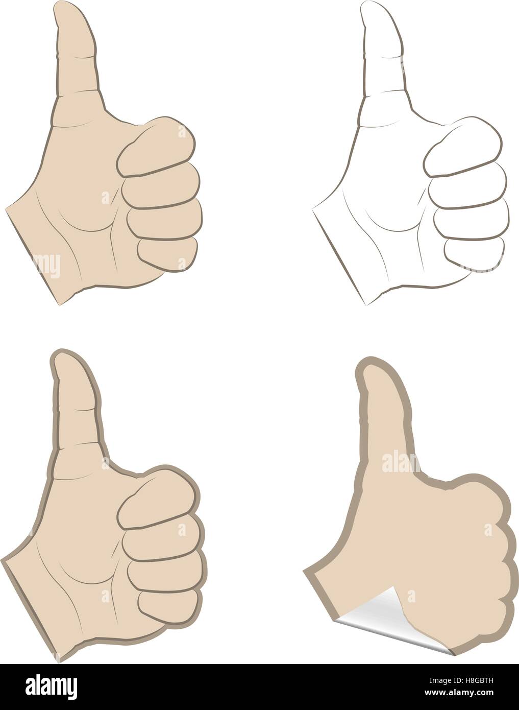 Thumbs up vector hi-res stock photography and images - Alamy